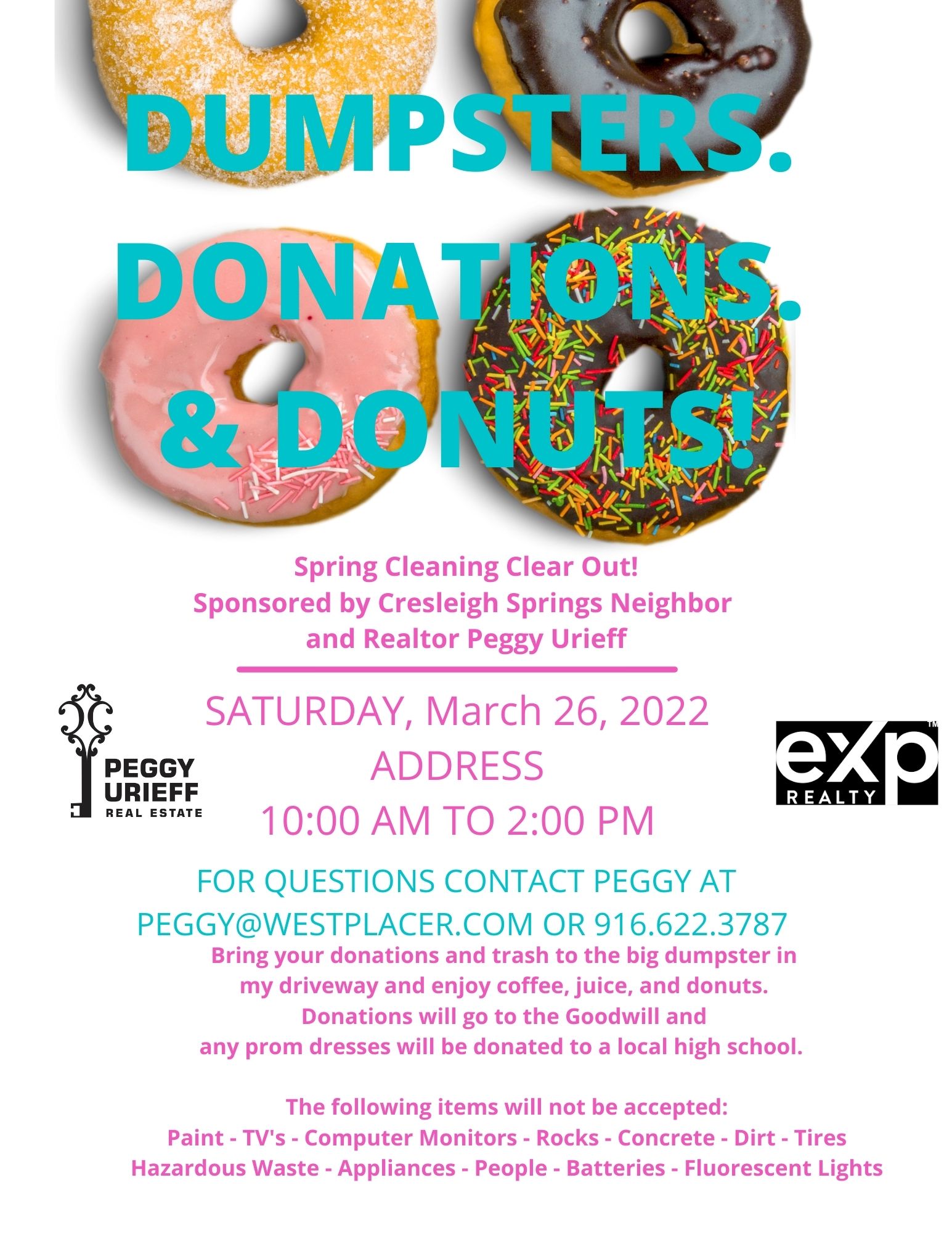 DUMPSTERS. DONATIONS. & DONUTS! – Pop by Ideas